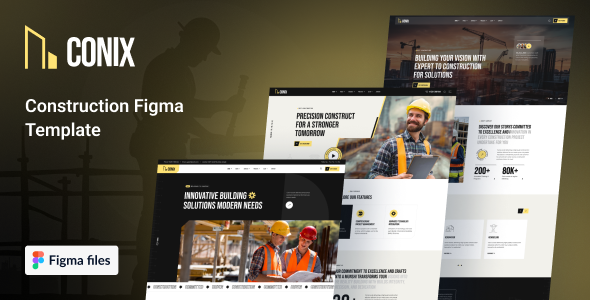 Conix- Construction Figma Template by Theme-Junction | ThemeForest